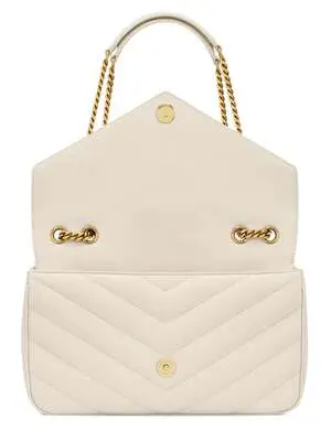 Saint Laurent Loulou Shoulder Bag - White