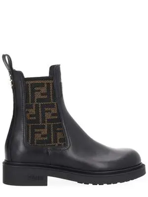 Fendi Leather Chelsea Boots