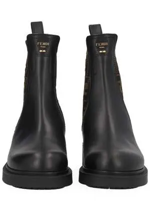 Fendi Leather Chelsea Boots