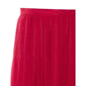 Gucci Interlocking G Chain Silk Jacquard Midi Skirt