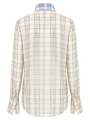 Acne Studios Silk Pussy Bow Blouse - Multicolor