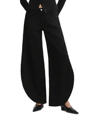 DL1961 Rori High Rise Wide Barrel Highluxe Jeans - Black