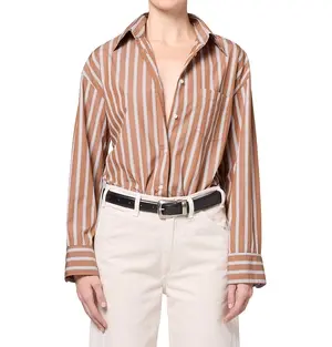 Citizens Of Humanity Thea Boyfriend Shirt - Copper Stripe