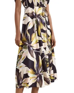 PHASE EIGHT Bella Puffed Sleeve Midi Dress
