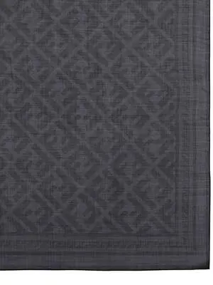 Fendi Bandana In Seta E Lana Con Motivo Ff - Blue