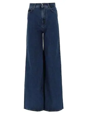 Max Mara Straight Sarong Denim Trousers - Blue