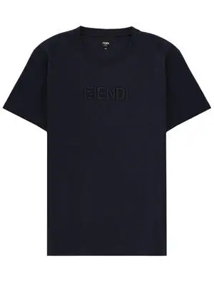 Fendi T-shirt Con Logo 3d - Blue