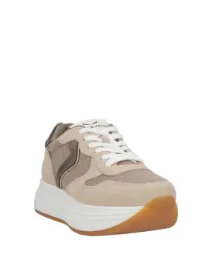 VOILE BLANCHE Goat Skin And Textile Fiber Sneakers - Beige
