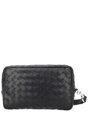 Bottega Veneta Woven Leather Pouch - Black