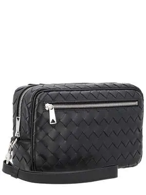 Bottega Veneta Woven Leather Pouch - Black