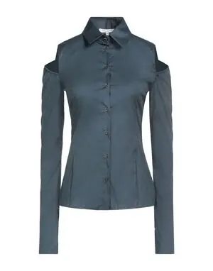 Patrizia Pepe Shirt Deep Teal Size Cotton, Polyamide, Elastane