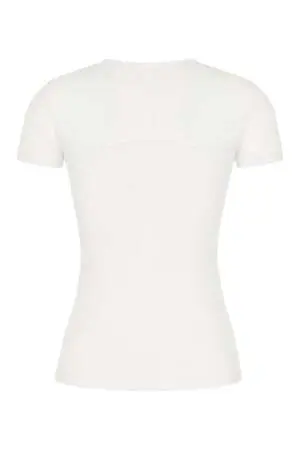 Alaïa Ribbed Short Sleeve T-shirt - Multicolor