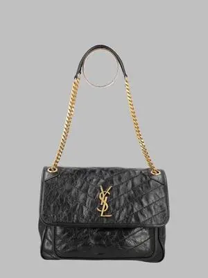 Saint Laurent Vintage Leather Medium Niki Bag - Black