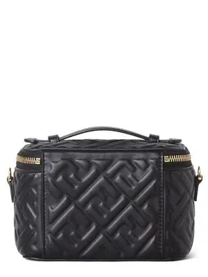 Fendi Leather Mini Vanity Bag - Black