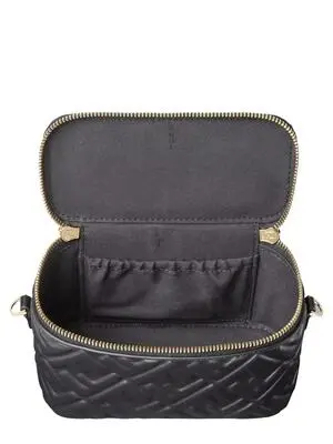 Fendi Leather Mini Vanity Bag - Black