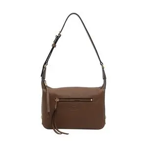 TOD'S Metal Dots Mini Leather Shoulder Bag - Brown