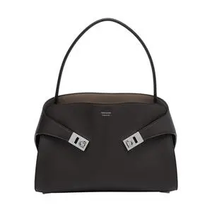 FERRAGAMO Medium Hug Soft Shoulder Bag - Brown