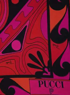 Emilio Pucci Fuchsia Square Scarf With All-over Geometric Print In Silk For - Multicolor