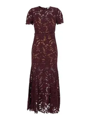 SELF-PORTRAIT Long Lace Dress - Multicolor