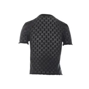 Gucci Gg Devore Cotton Top - Black