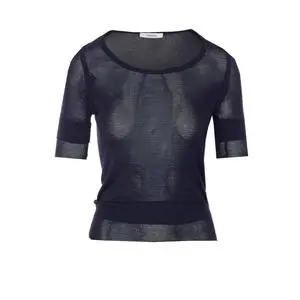LEMAIRE LEMAIRE Seamless Trompe L'Oeil T-Shirt Blue
