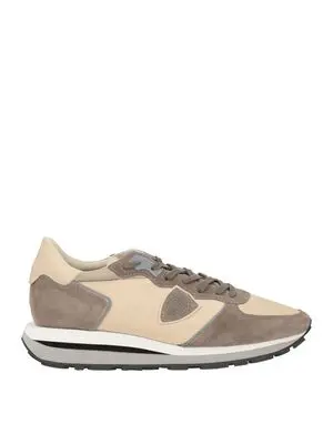 Philippe Model Sneakers Taupe Size Leather, Textile Fibers