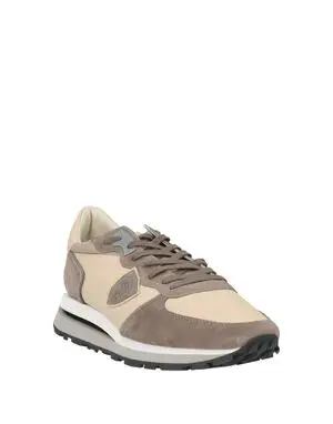 Philippe Model Sneakers Taupe Size Leather, Textile Fibers