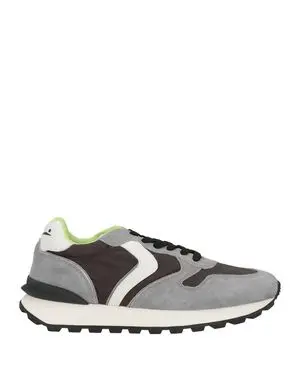 VOILE BLANCHE Sneakers Charcoal Size Leather, Textile Fibers