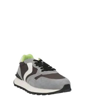 VOILE BLANCHE Sneakers Charcoal Size Leather, Textile Fibers