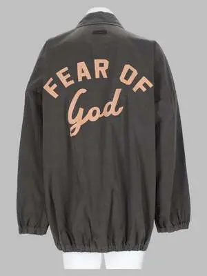 Fear Of God Cotton Logo Shirt Jacket - Gray