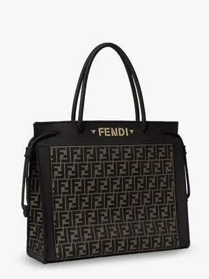 Fendi Magic Shopper Bag In Ff Fabric With Embroidered Logo On The Front