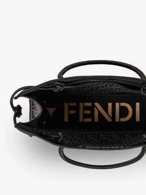 Fendi Magic Shopper Bag In Ff Fabric With Embroidered Logo On The Front