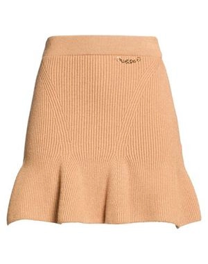 Elisabetta Franchi Mini Skirt Camel Size Viscose, Polyamide, Polyester