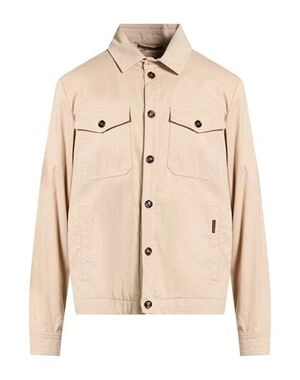 MOORER Jacket Size Cotton, Silk, Elastane - Beige