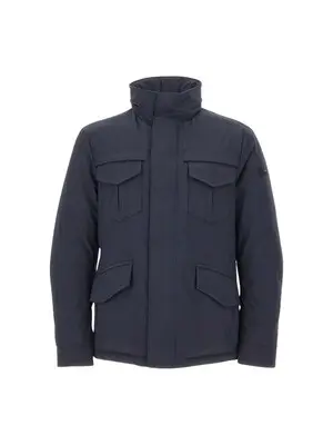 Peuterey Striped Field Jacket With Hood - Blue