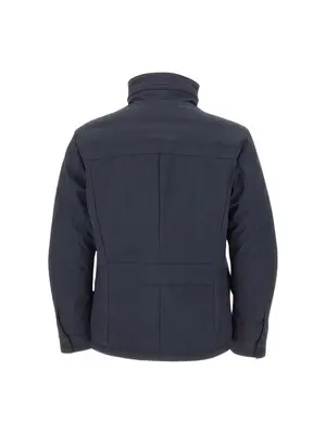 Peuterey Striped Field Jacket With Hood - Blue