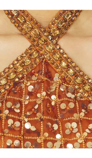 Retrofete Janneth Dress In Metallic Copper