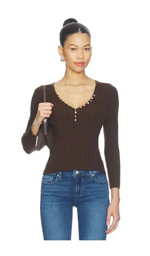 Paige Ginnette Top In Brown