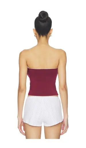 RAT BOI Contour Tube Top In Burgundy
