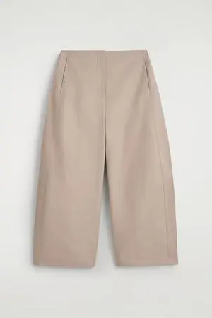Cos Cropped Barrel-leg Cotton Pants