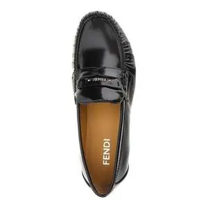 Fendi Scrunch' Leather Loafers