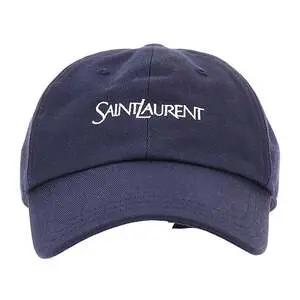 Saint Laurent Embroidery Baseball Cap - Blue