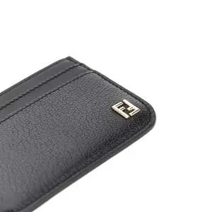 Fendi Ff Leather Card Holder