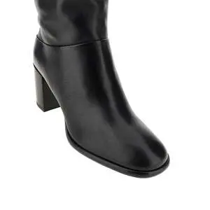 Prada Leather Boots With Triangle Logo