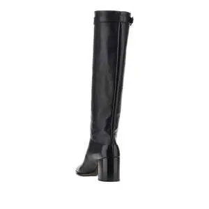 Prada Leather Boots With Triangle Logo