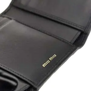 Miu Miu Matelassé Nappa Leather Twi-fold Wallet