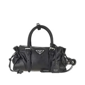Prada Leather Small Karin' Bag - Black