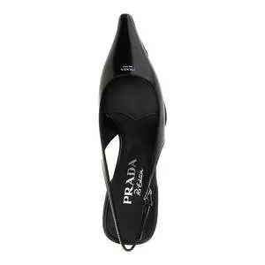 Prada Spazzolato Leather Re-edition Slingback Pumps