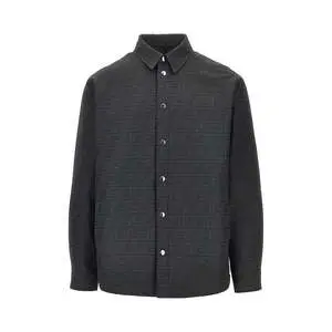 Fendi Padded Ff Jacquard Nylon Overshirt - Black