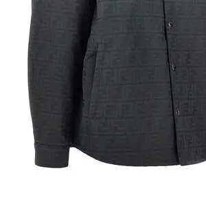 Fendi Padded Ff Jacquard Nylon Overshirt